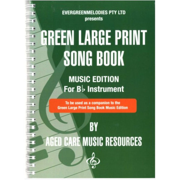 Green Song Book Music Edition For B Flat Instruments - Senior Style