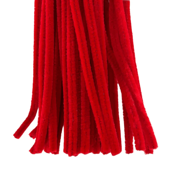 Chenille Sticks - Red Pack of 50 - Senior Style