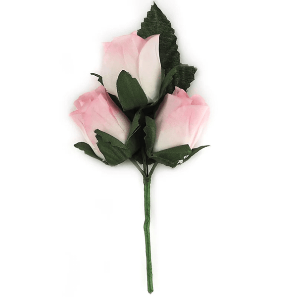 Closed Pink Rose Head - Senior Style