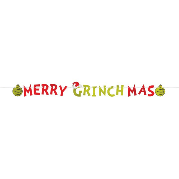 Dr. Seuss The Grinch Merry Grinchmas Foil Letter Banner - Senior Style