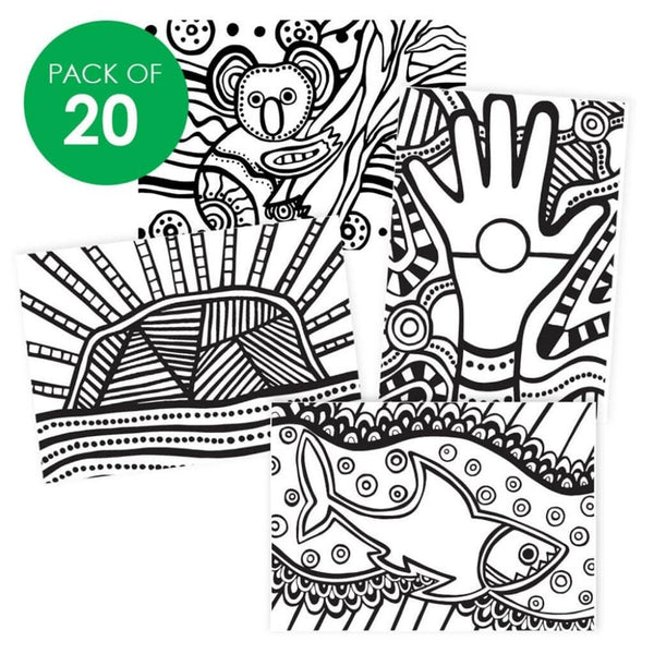 Velvet Art Colouring Sheets - Pack of 20 - Senior Style